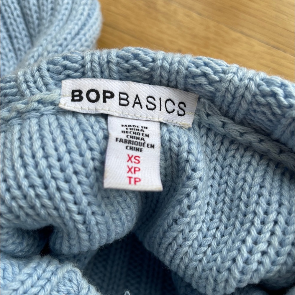 Shopbop Bop Basics|Lt Blue Turtleneck Sweater| Xs - Gem